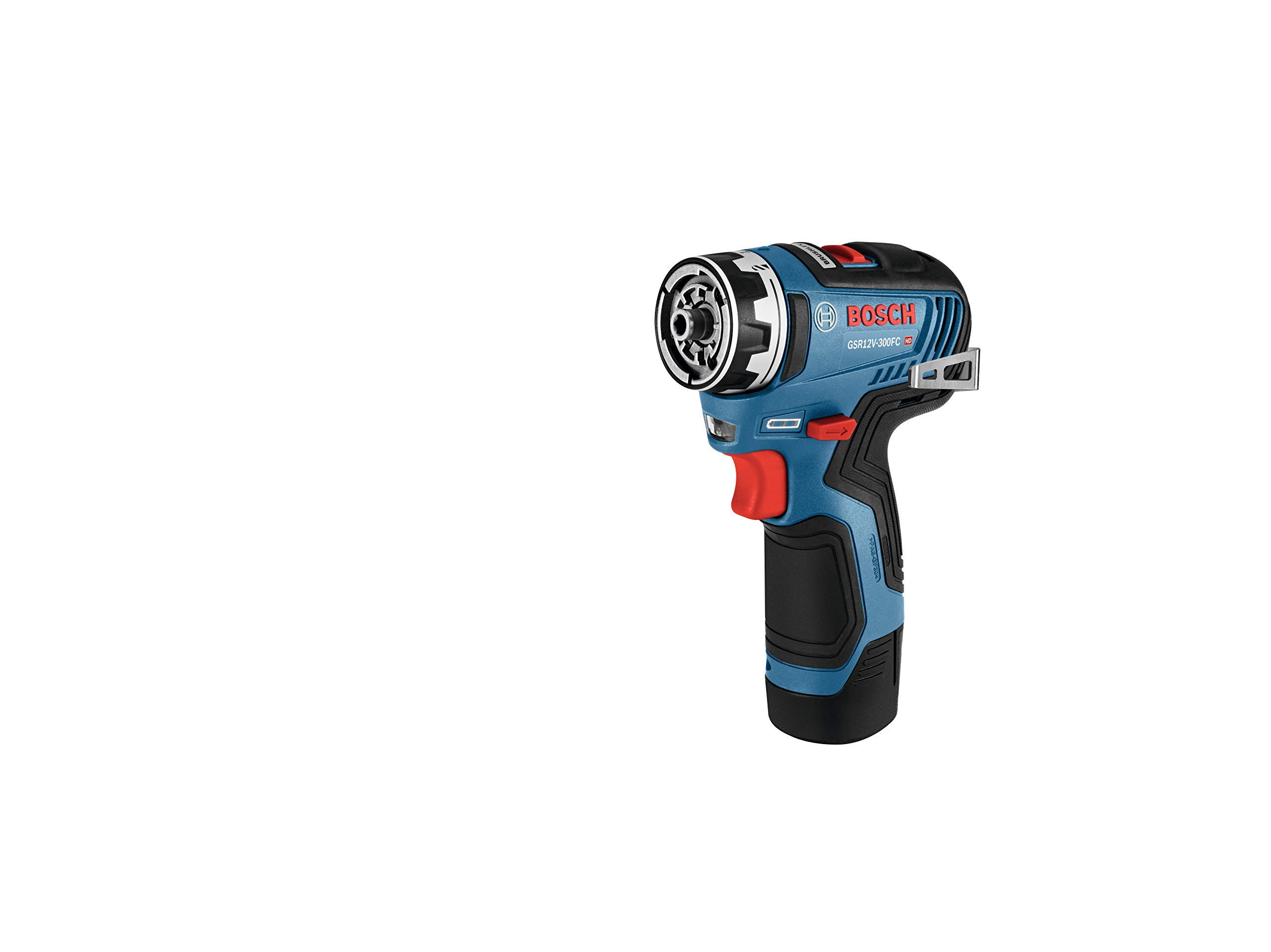 Bosch GSR12V-300FCB22-RT Flexiclick 12V Max EC Brushless Lithium-Ion 5-In-1 Cordless Drill Driver System Kit with 2 Batteries (2 Ah) (Renewed)