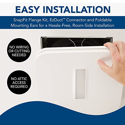 Broan-NuTone AR110LKVV SurfaceShield Vital Vio Powered Exhaust Vent LED White Light & Violet Light, 110 CFM, White