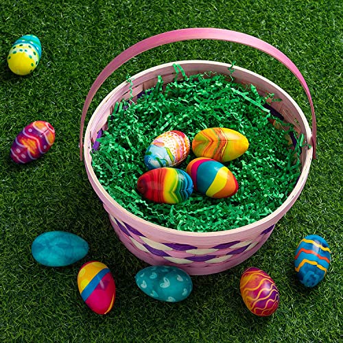 Easter Grass Green Crinkle Paper Shred Filler for Gift Wrapping, Basket Filling, Party Decoration, Basket Grass Stuffers(8 oz)