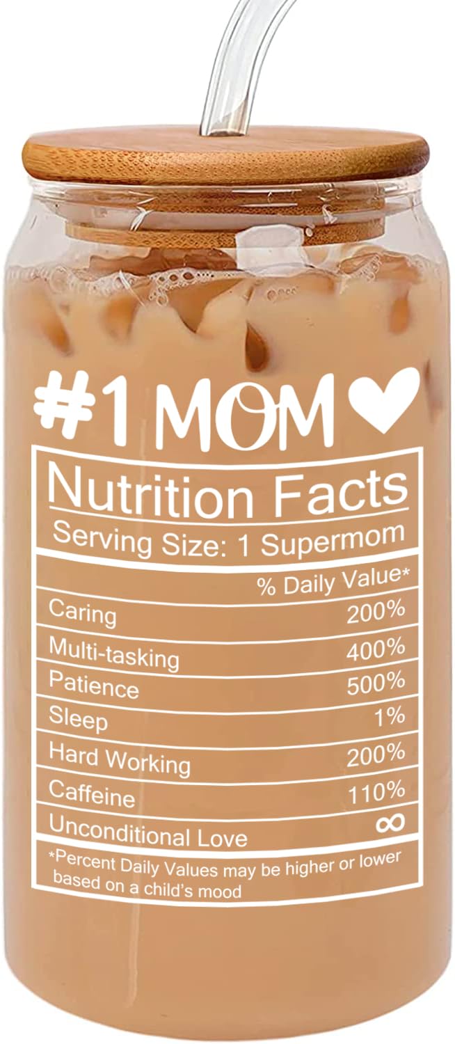 MAMAGIFTREE Gifts for Mom - Mom Birthday Gifts, Mothers Day Gifts for Mom, Mom Gifts from Daughter Son, 16 Oz Mom drinking glass