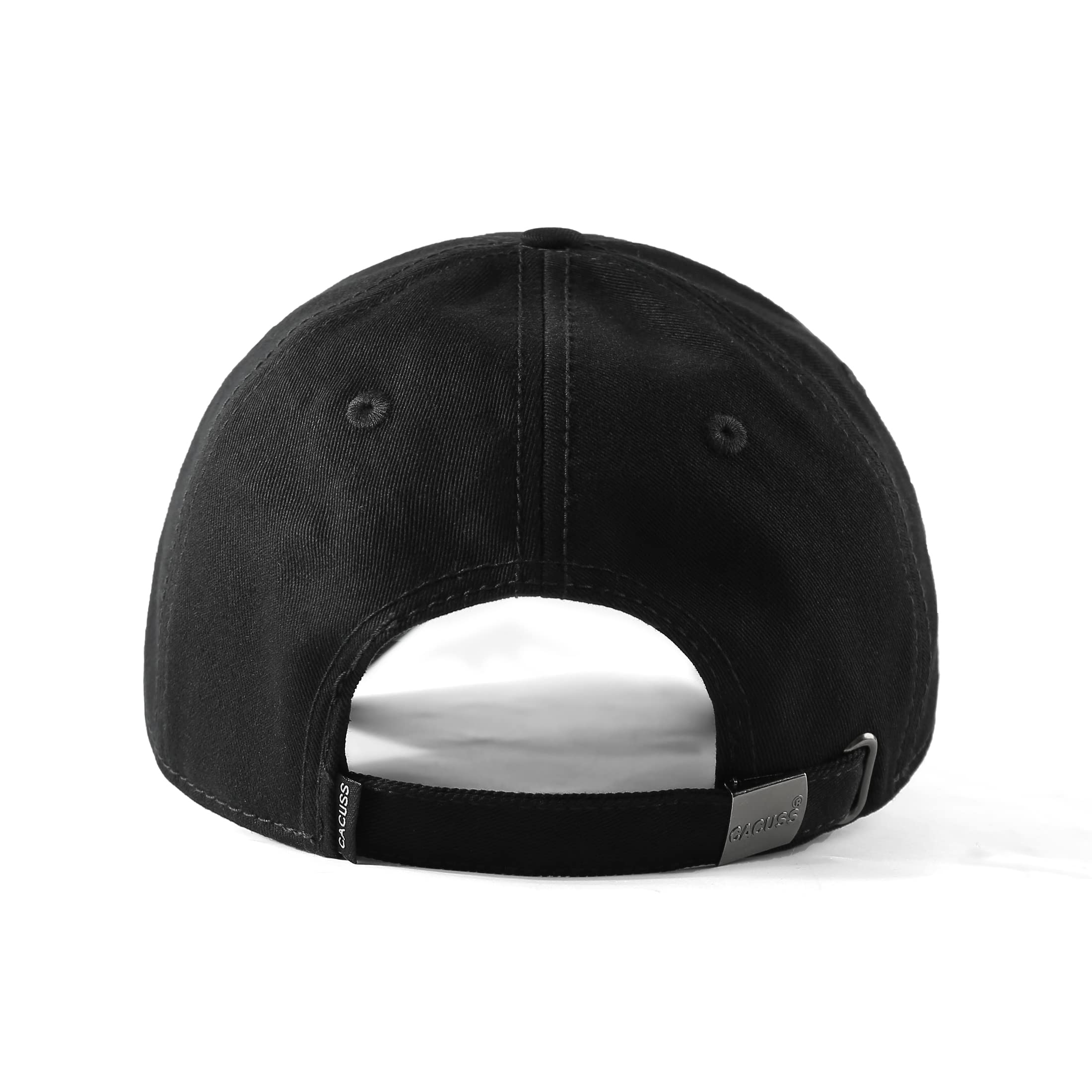 Baseball Cap Men Women Cotton Dad Hat Classic Plain Hat Adjustable Workout Hats Unisex Low Profile Hat Black-Silver