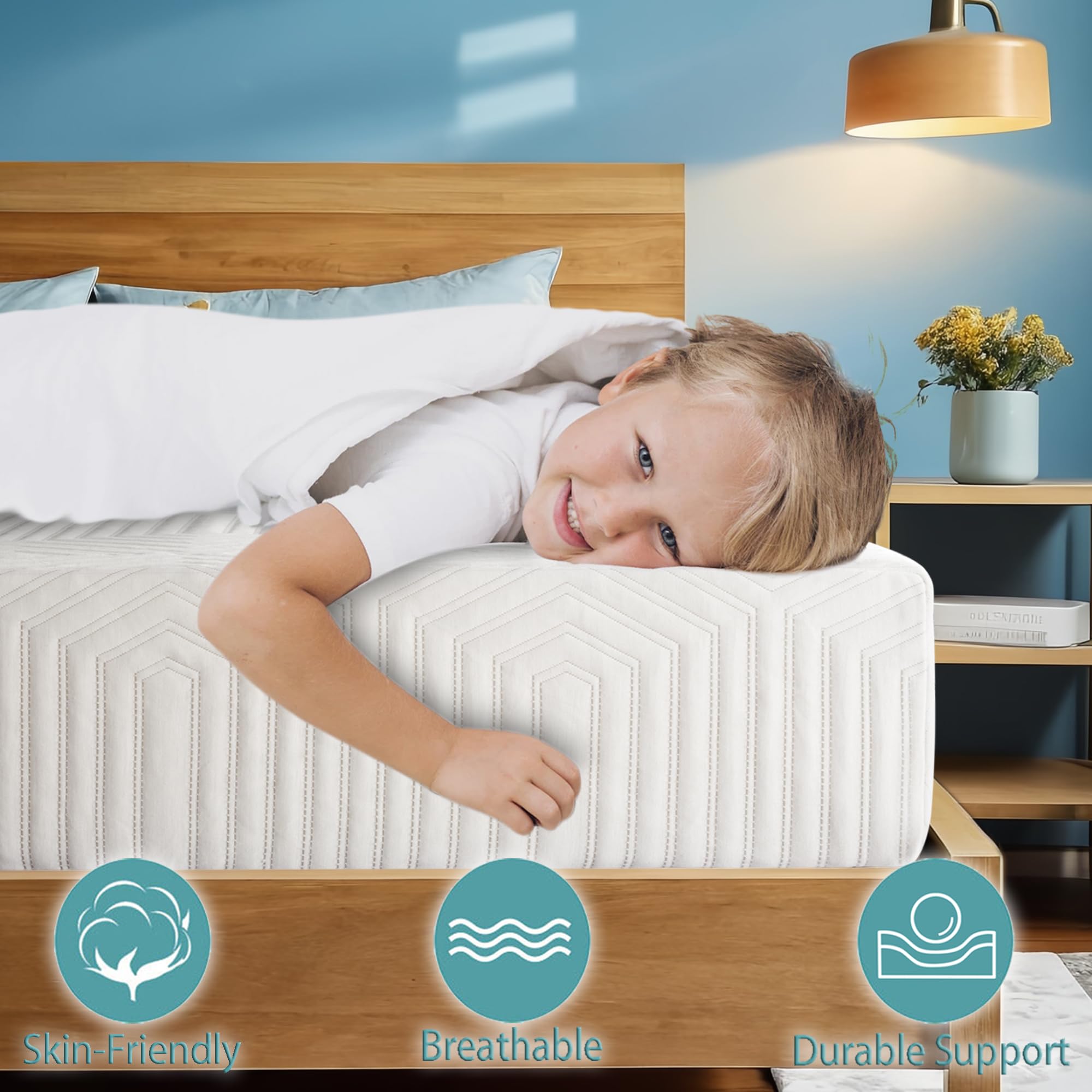 BreezeRest King Mattress 12 Inch Hybrid Mattress Bed in a Box,Medium Soft Cooling Gel Memory Foam Mattress with Individually Innerspring Pocket Coils for Motion Isolation Pressure Relief