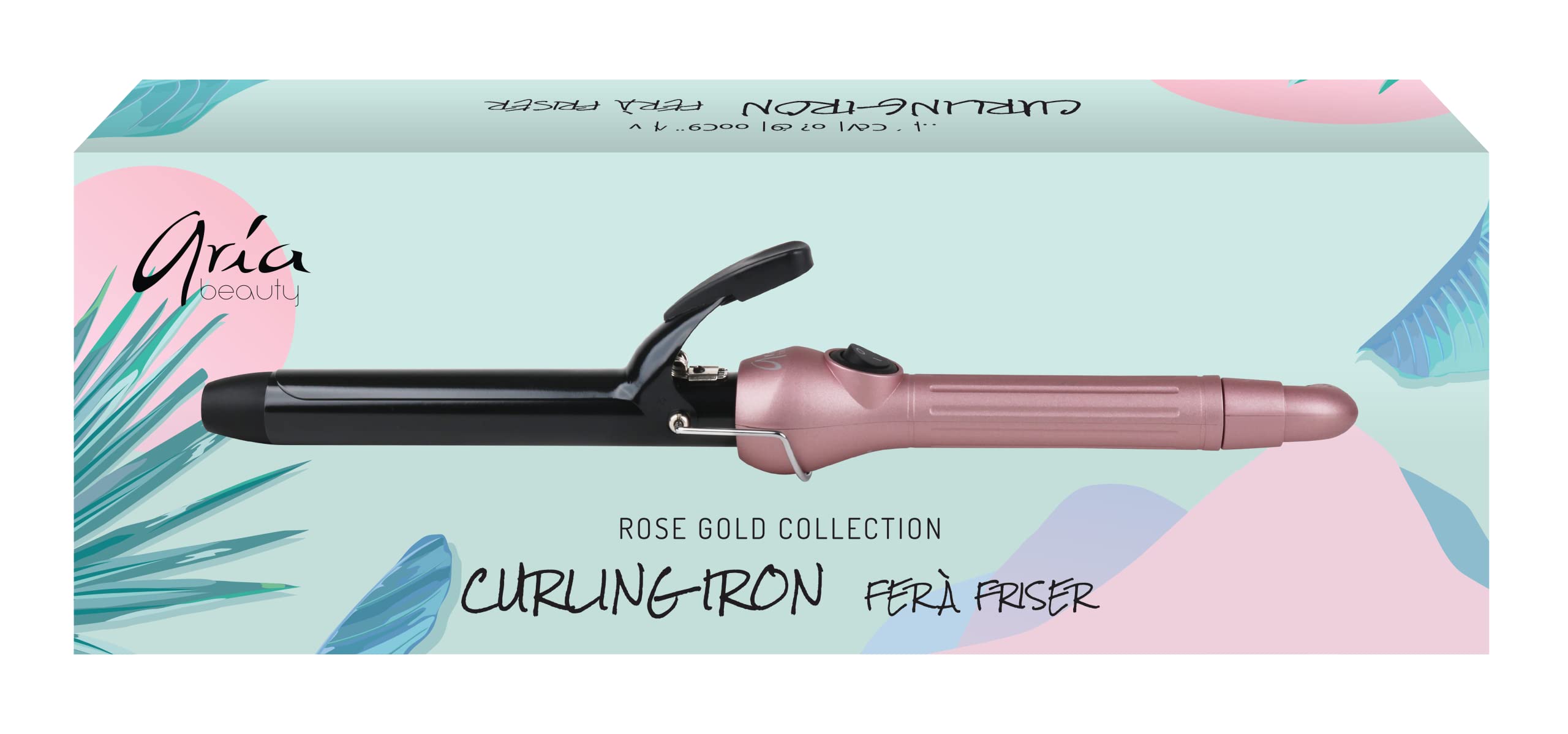 Aria Beauty Curling Iron - Hair Curler with Ionic Technology for Salon-Quality Results - Eliminates Frizz and Boosts Shine - Rose Gold - 1 pc
