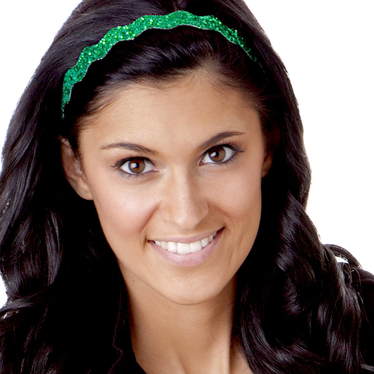 Hipsy Women's Irish Green Headband St Patricks Day Accessories Clover Headband Gift Packs (St Patty's Day Green Glitter 3pk)