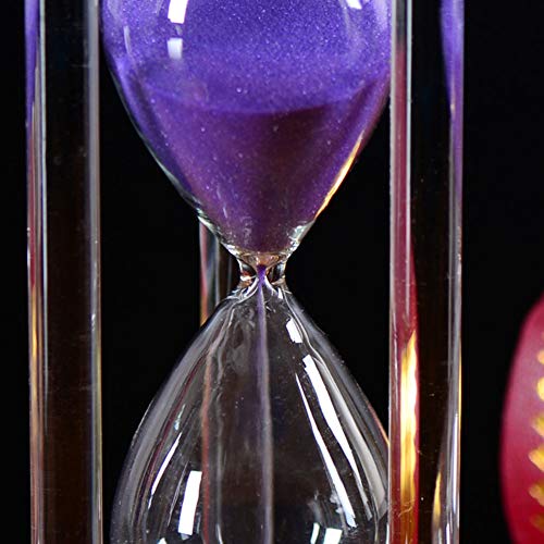 Crystal Hourglass 15/30/60 Minutes Sandglass Timers Kitchen Cooking Sand Clock Timer Home Office Christmas Birthday Present Gift Box Sand Glass (30 Minutes, Pink)