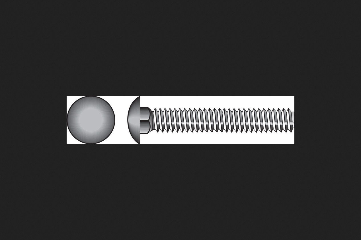 Hillman 832669 Stainless Steel Carriage Bolt, 1/2 x 6, 10-Pack