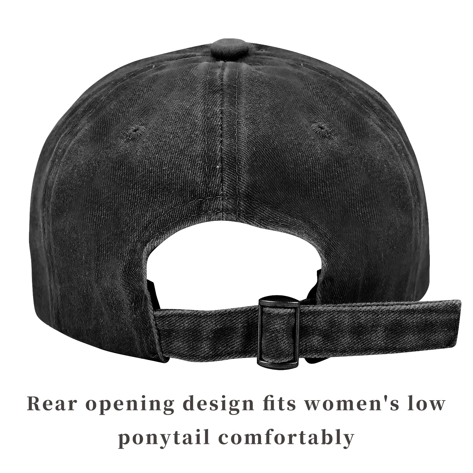 Baseball Cap Unisex Vintage Washed Distressed Cap,Retro Adjustable Dad Hats,Baseball Hat for Men Women 2pcs-Black+Navy