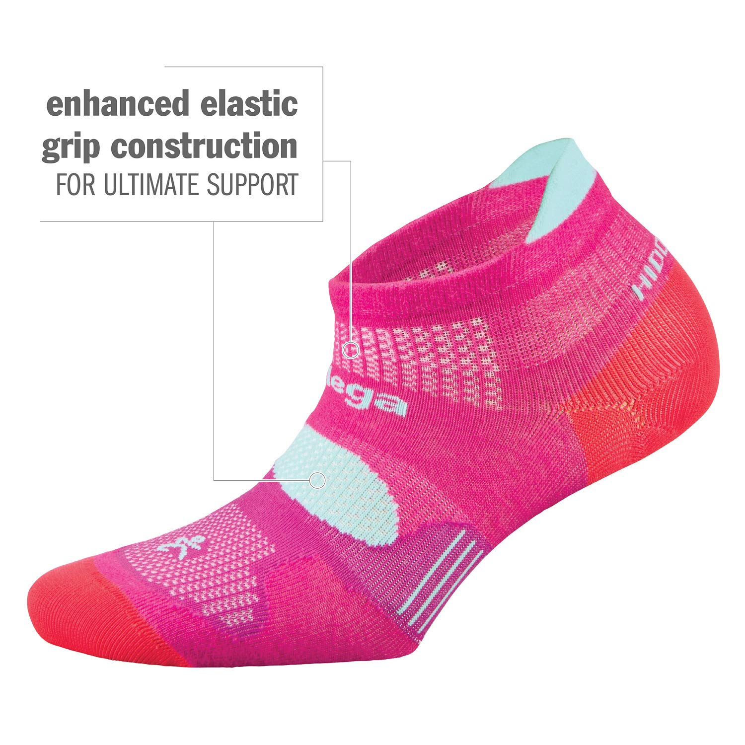 Balega Hidden Dry Moisture Wicking Performance No Show Athletic Running Socks for Men and Women (1 Pair),White, X-Large