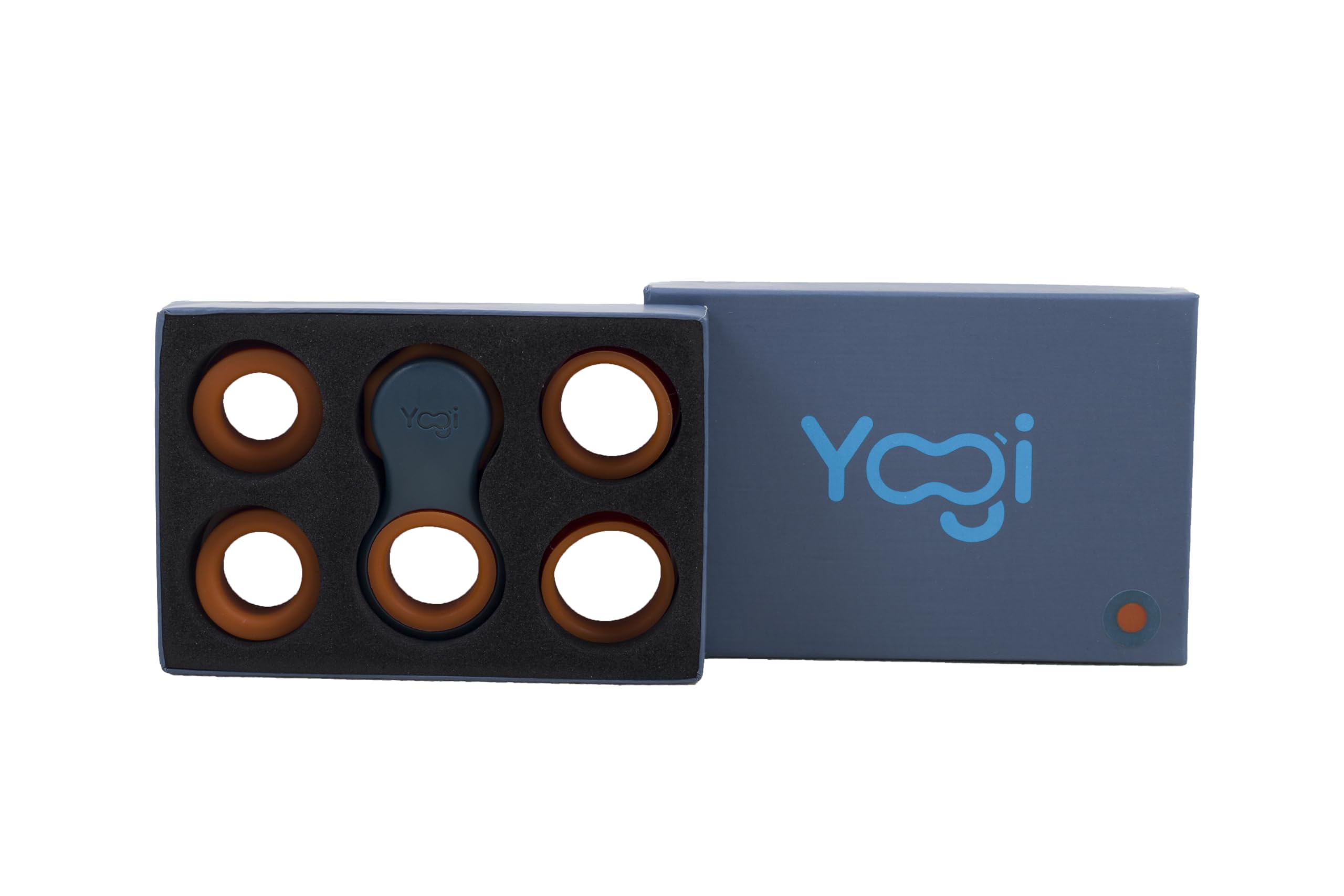 Yogi Fidget Toy - Patented Fidget Spinner Design, Desk Toy for Office, Anxiety Relief, ADHD Toy, Autism, Quiet Fidget Toys for Adults & Kids, Five Ring Sizes, Easy to Use Sensory Toy - Supernova