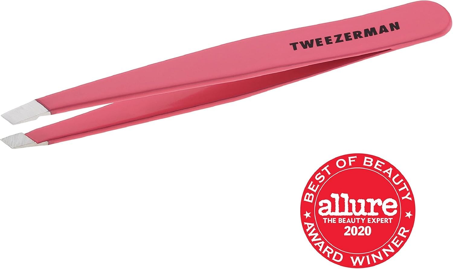 Tweezerman Fashion Color Slant Tweezer, Geranium, 1 Count