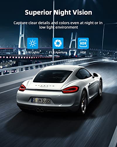 Dash Cam Front, Dash Cam with 32GB SD Card, Kussla 1080P Dash Camera for Cars, Super Night Vision Dashcams for Cars, 170° Wide Angle Dashcam, 3'' IPS Screen, Loop Recording, WDR, G-Sensor