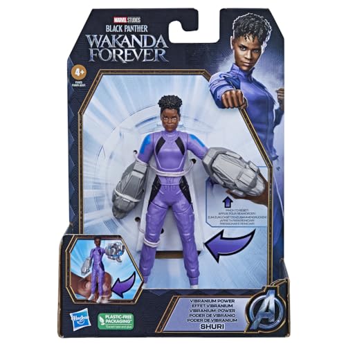 Marvel Studios' Black Panther Wakanda Forever Vibranium Power Shuri, 6-Inch Action Figure, Toy for Kids Ages 4 and Up