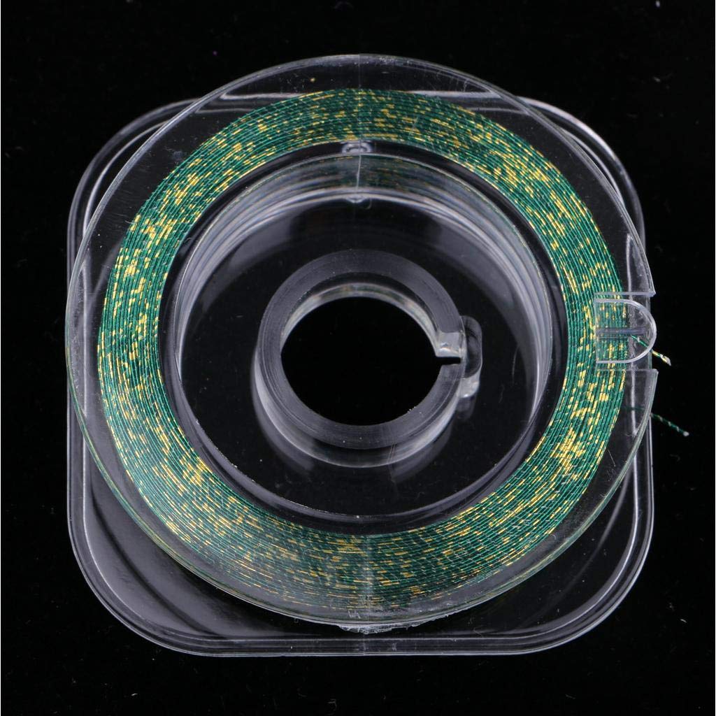 Baosity Metallic Guide Wrapping Fishing Line Thread for Rod Building, Green