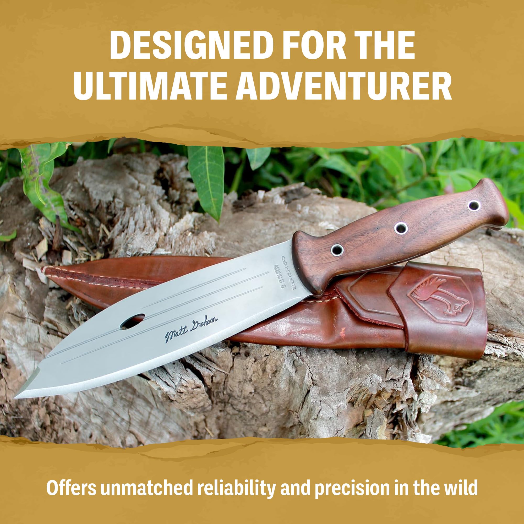 Condor Tool & Knife Kephart Blade Blank - 1075 High Carbon Steel Knife Blanks with a Polished Finish - Fixed Blade Knife Blanks for Knife Making - Product is Sold Without Sheath - 4.5 in Blade - 3.5oz