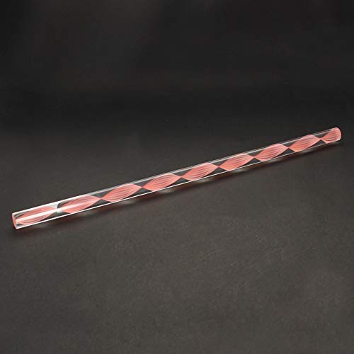 Fielect Pink Twisted Line Acrylic Round Rod Standard Plexiglas Tolerance Lightweight for DIY 10mm Diameter 250mm Height 1Pcs
