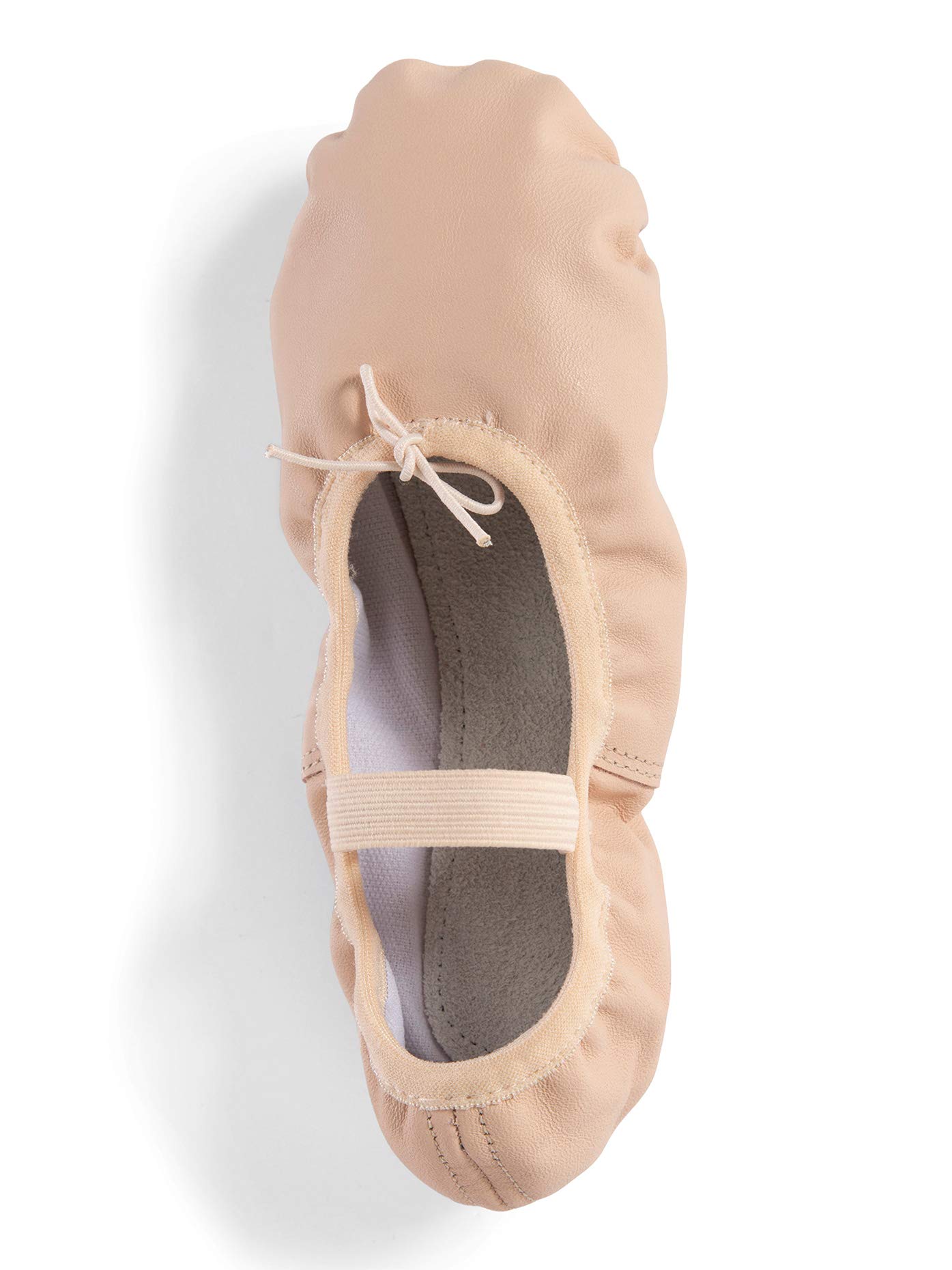 Body Wrappers 201A Adults' Tiler Full Sole Leather Pleated Ballet Slipper (Theatrical Pink, 9 N US)