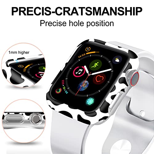 Cow Pattern for iWatch Protective Case Compatible for Apple Watch Case 38/ 40 mm for Apple Watch Series 6/5/4/3/2/1,Ultra Thin HD Clear Soft TPU Edge Cover (38/ 40 mm, Cow)
