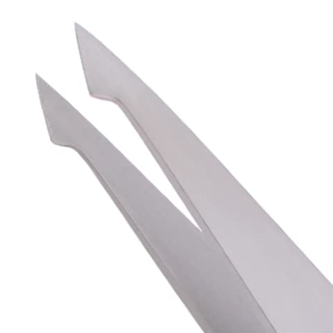 Tweezers - Eyebrow Twin Tweezer - Slant Tip, Pointed Tip, German Stainless Steel, Hair Removal, Facial - By The Unique Edge