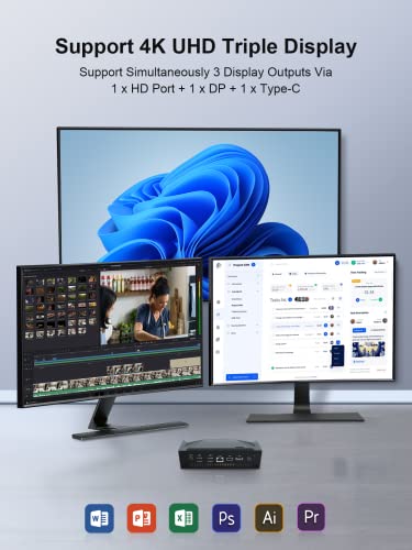 Baieyu Mini PC Windows 11 Pro, Core i9-11900H (Up to 4.90 GHz) 8 Core 16 Thread Mini Desktop PC, 32GB | 1TB, Fan Mini PC Supports 4K Triple Displays, Wi-Fi 5+BT4.2, USB3.0, USB2.0