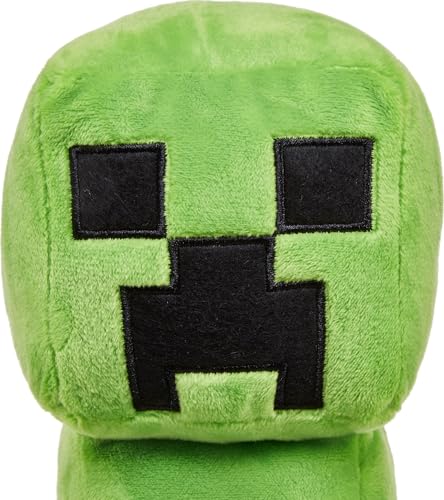 Mattel Minecraft Basic 8-inch Plush Creeper Stuffed Animal Figure, Soft Doll Inspired by Video Game Character