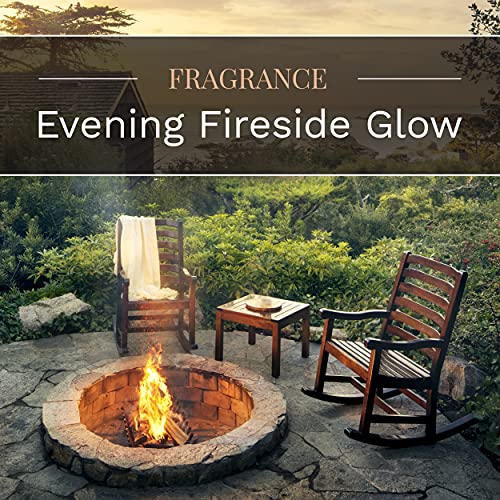 Candle-lite Scented Candles, Evening Fireside Glow Fragrance, 18 oz.2-Pack, Single-Wick Candle with 110 Hours of Burn Time, Off-White Color