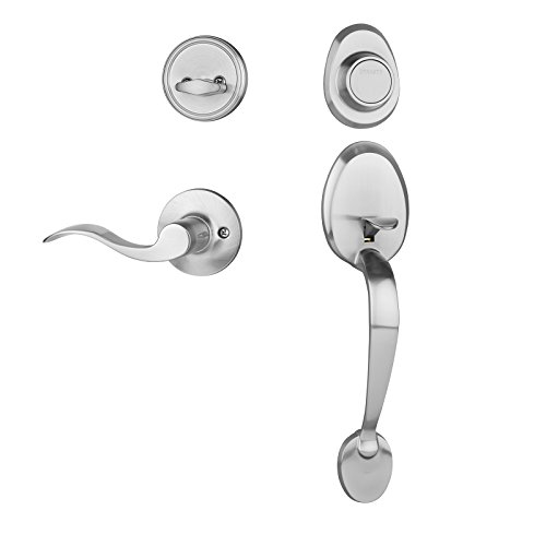 Dynasty Hardware COL-HER-405-15R Colorado Front Door Dummy Handleset, Satin Nickel, with Heritage Lever, Right Hand