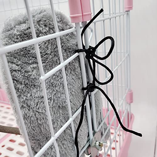 Keeronde Bird Fleece Blanket Parrot Cage Snuggle Hut Warm Nest Bed Hanging Hammock for Small Msdium Parrot Budgie Parakeet Cockatiel Conure Amazon Lovebird Finch Canary (Medium)