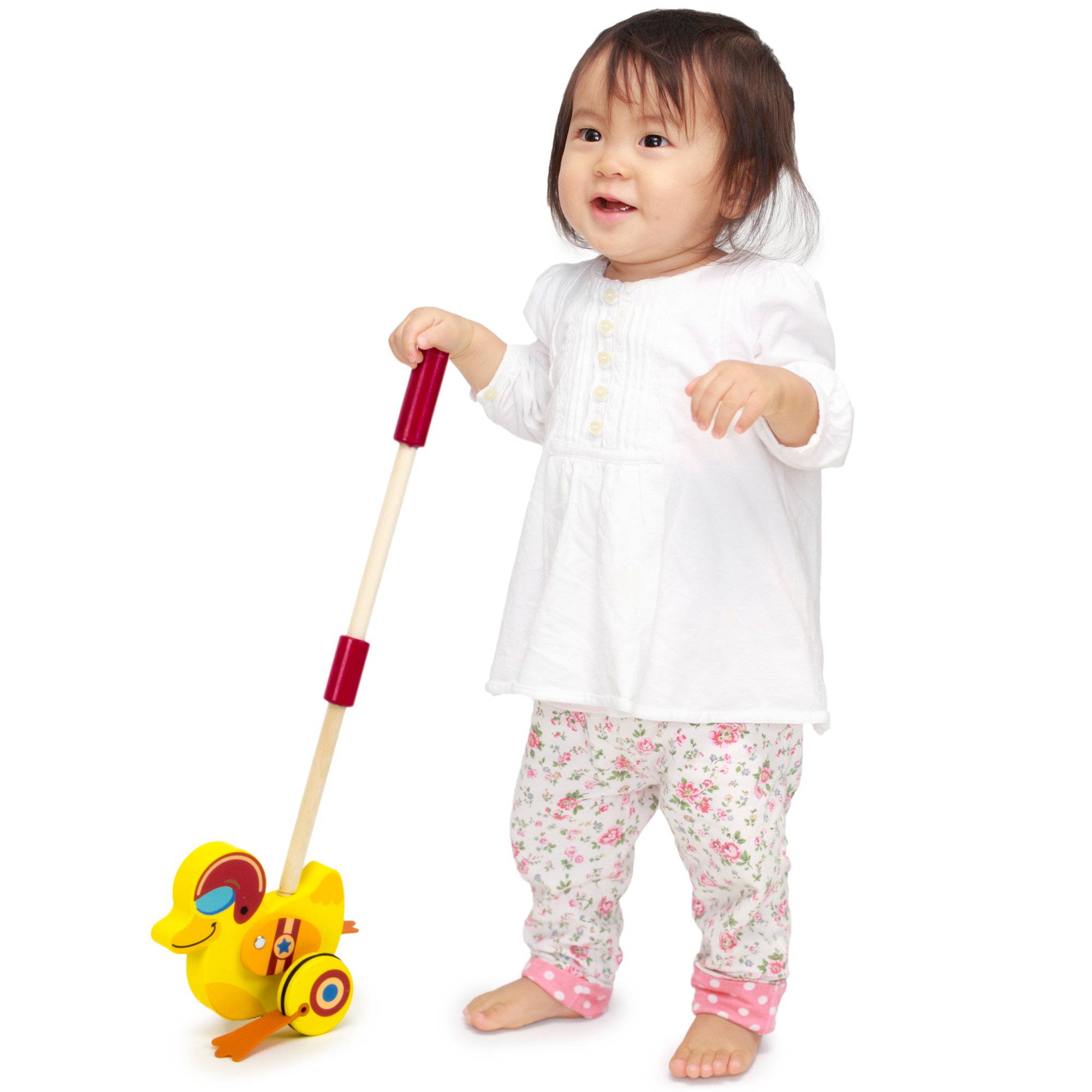 Imagination Generation Radical Racers 4-Pack Bundle, Push-Along Walking Toys and Storage Stand with Attitude β Includes Bunny, Penguin, Duck, & Chicken