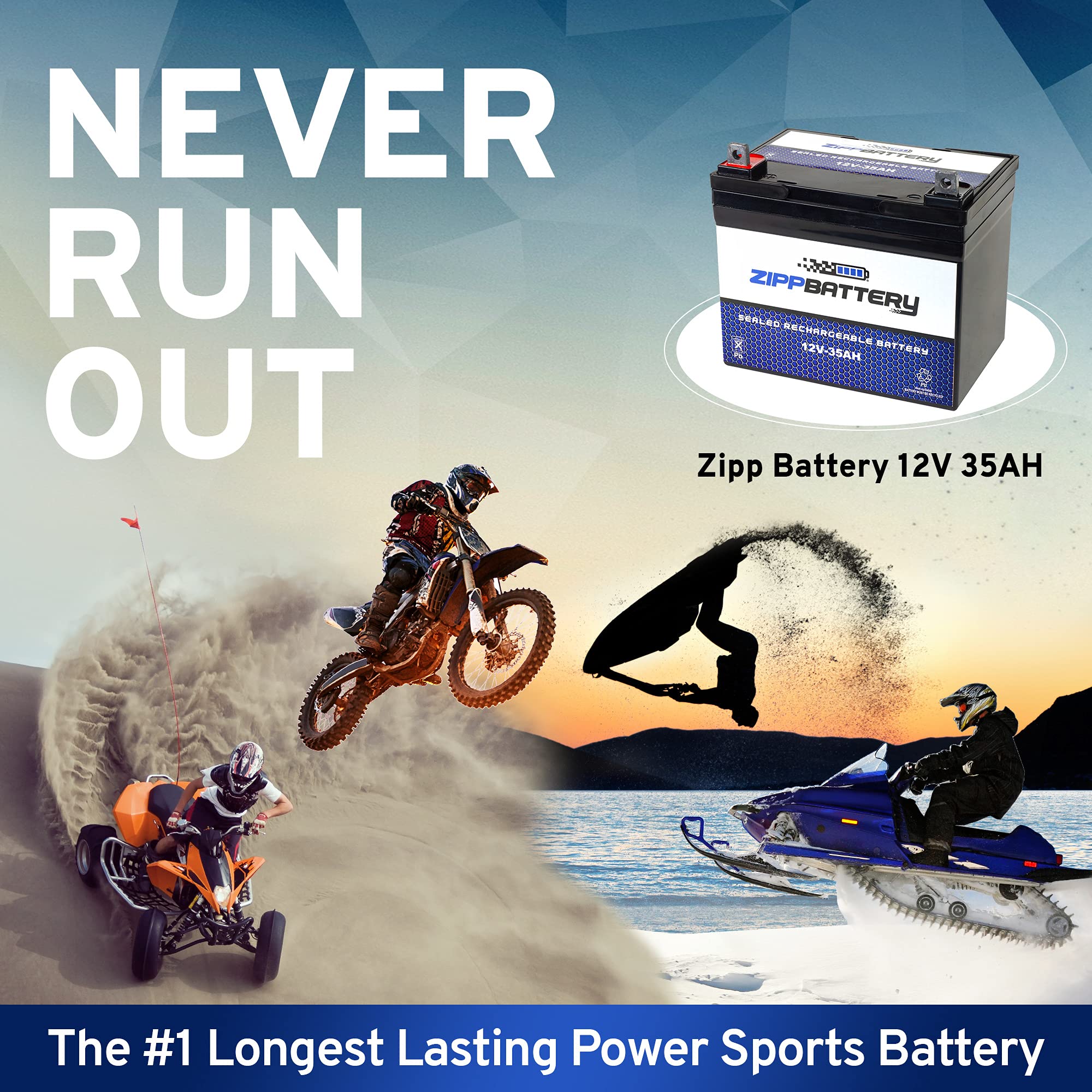 U1 12V 35AH Yamaha Rhino Utility Vehicle UTV Battery