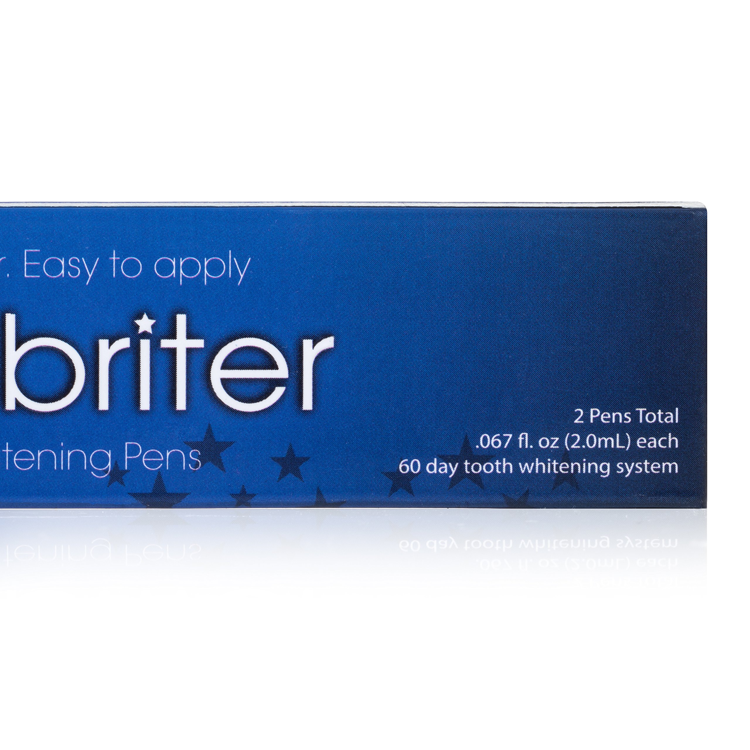 Smilebriter Teeth Whitening Gel Pens, 2 Pens :: No Peg, PPG, Artificial Flavors, or GMOs :: Gentle on Sensitive Teeth, Organic Ingredients :: Supports Dental Health, Mint Flavor