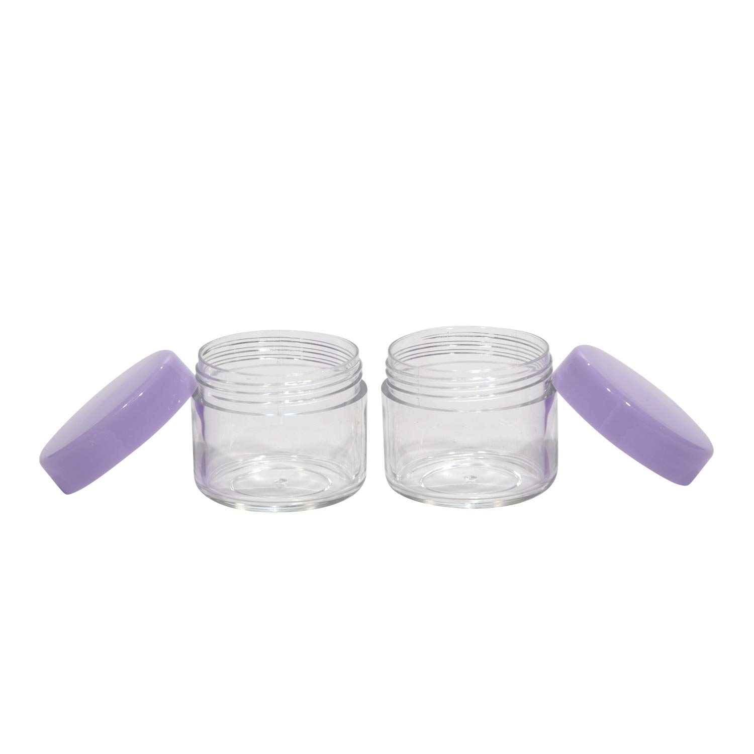 Houseables 20 Gram Jar, 20 ML Jar, 12 pcs, Multicolor, BPA Free, Cosmetic Sample Empty Container, Plastic, Round Pot Screw Cap Lid, Small Tiny 20g Bottle, for Make Up, Eye Shadow, Nails, Powder, Gems