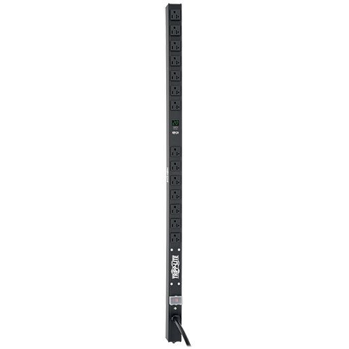 Tripp Lite Metered PDU, 20A, 14 Outlets (5-15/20R), 120V, L5-20P/5-20P Adapter, 0U Vertical Rack-Mount Power, 36 in. (PDUMV20-36),Black