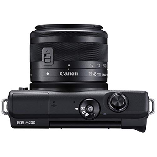 Canon EOS M200 Mirrorless Digital Camera with EF-M 15-45mm f/3.5-6.3 is STM Lens + 100S Sling Backpack + 128GB Memory Cards, Professional Photo Bundle (40pc Bundle)