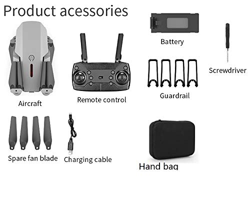 E88 Pro Drone with dual 4k camera, Kids/Beginner, wifi fpv 1080 hd, Dual foldable RC Quadcopter , Altitude hold, Headless mode, visual positioning, auto return, mobile app control, Black, 360 flip