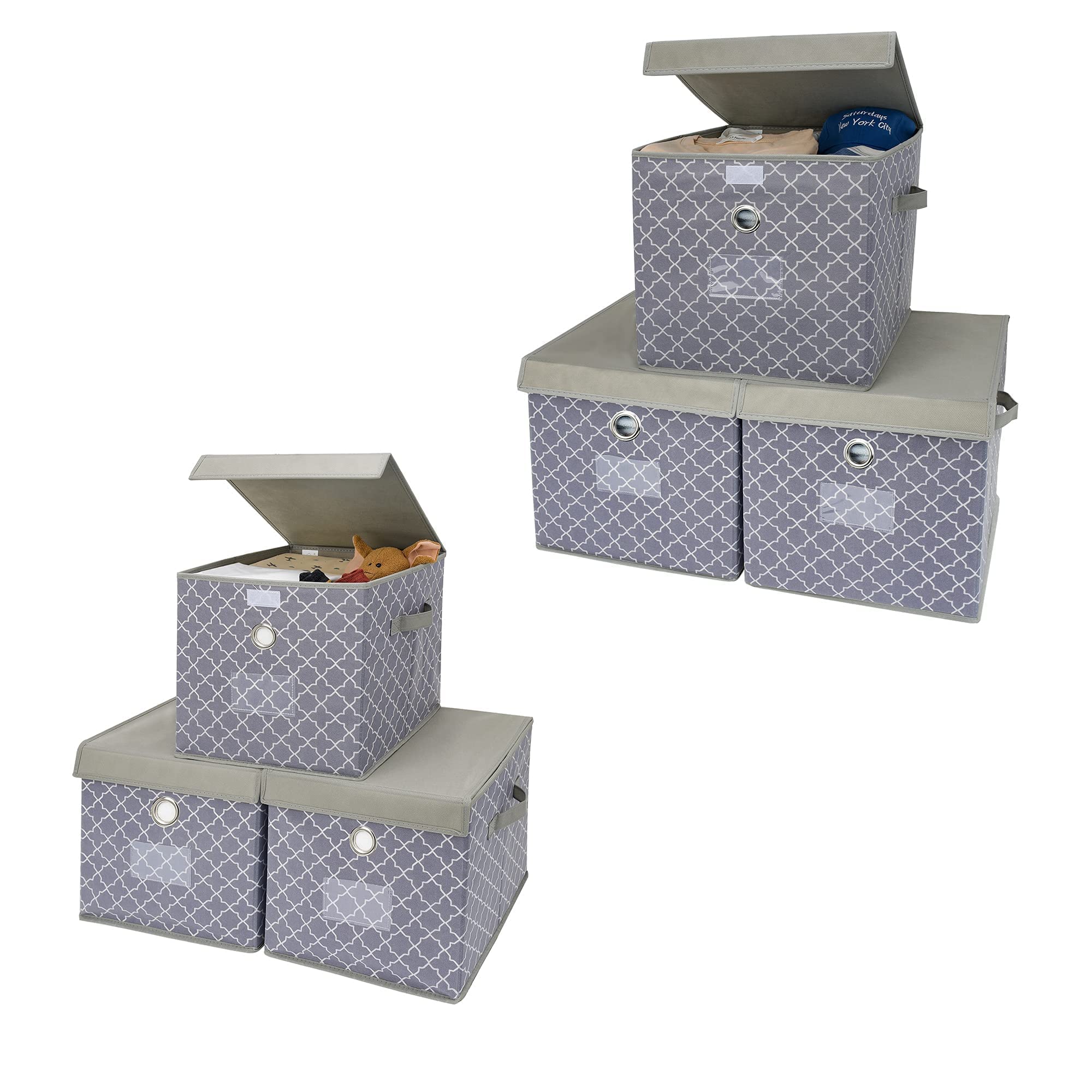 GRANNY SAYS Bundle of 3-Pack Storage Cubes for Closet & 3-Pack Shelf Storage Cubes