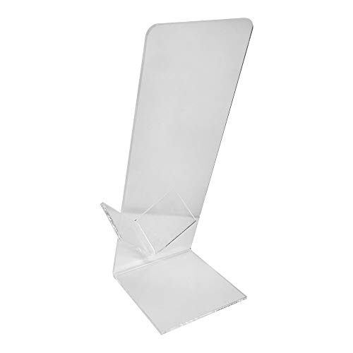 DBM IMPORTS Clear Acrylic Vertical Single Shoe Display Stand Set of 4 Pc with Heels Slant Riser Holder