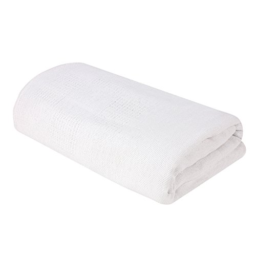 EverOne White Cotton Thermal Blanket, 66β x 90β