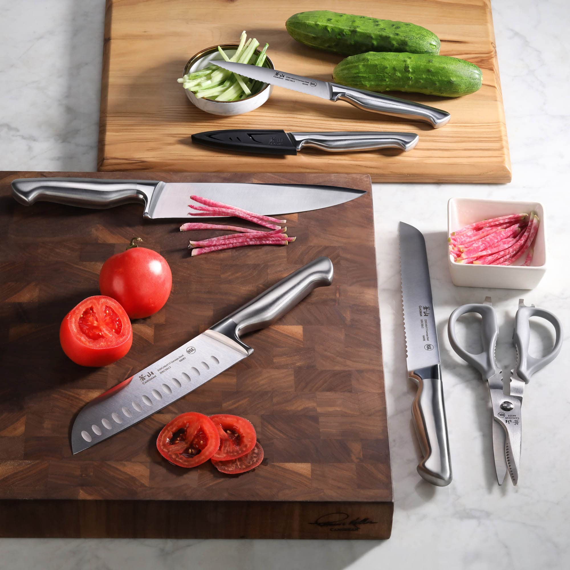 Cangshan Sanford Series 65510 German Steel 6-Piece Knife Set with Sheaths