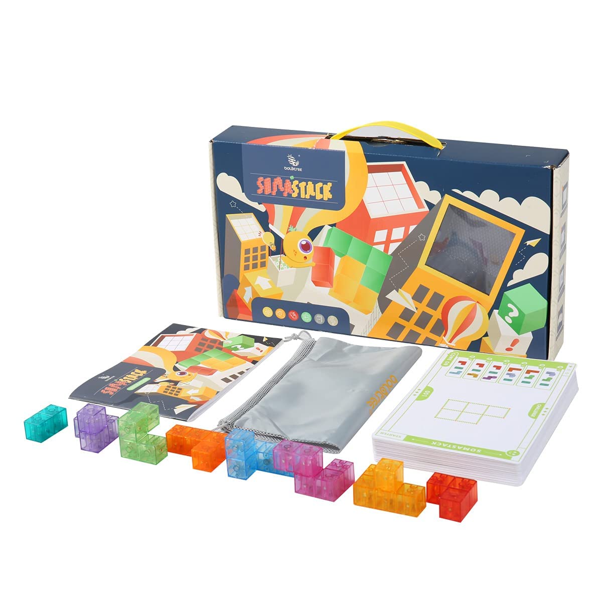 Magnetic Building Blocks 3D Magic Puzzle Cube, with 100 Challenge Cards, STEM Learning Education Toy Train Spatial Imagination for Kid Aged 6 and Above