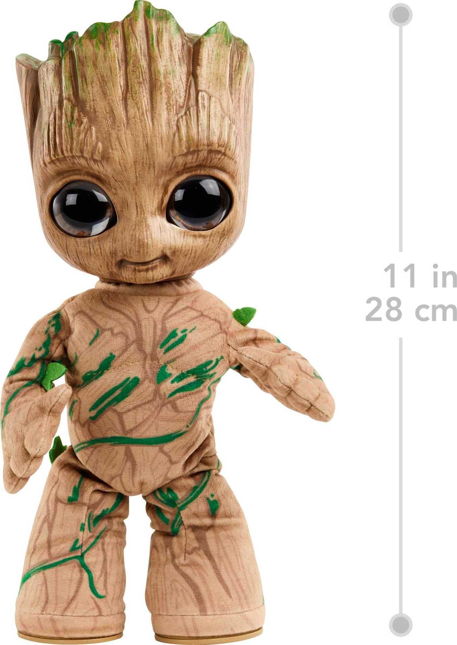 Mattel Marvel Plush, Groovin’ Groot Dancing & Talking Figure from the Disney+ Series I Am Groot, Soft Toy for Kids, Fans & Collectors