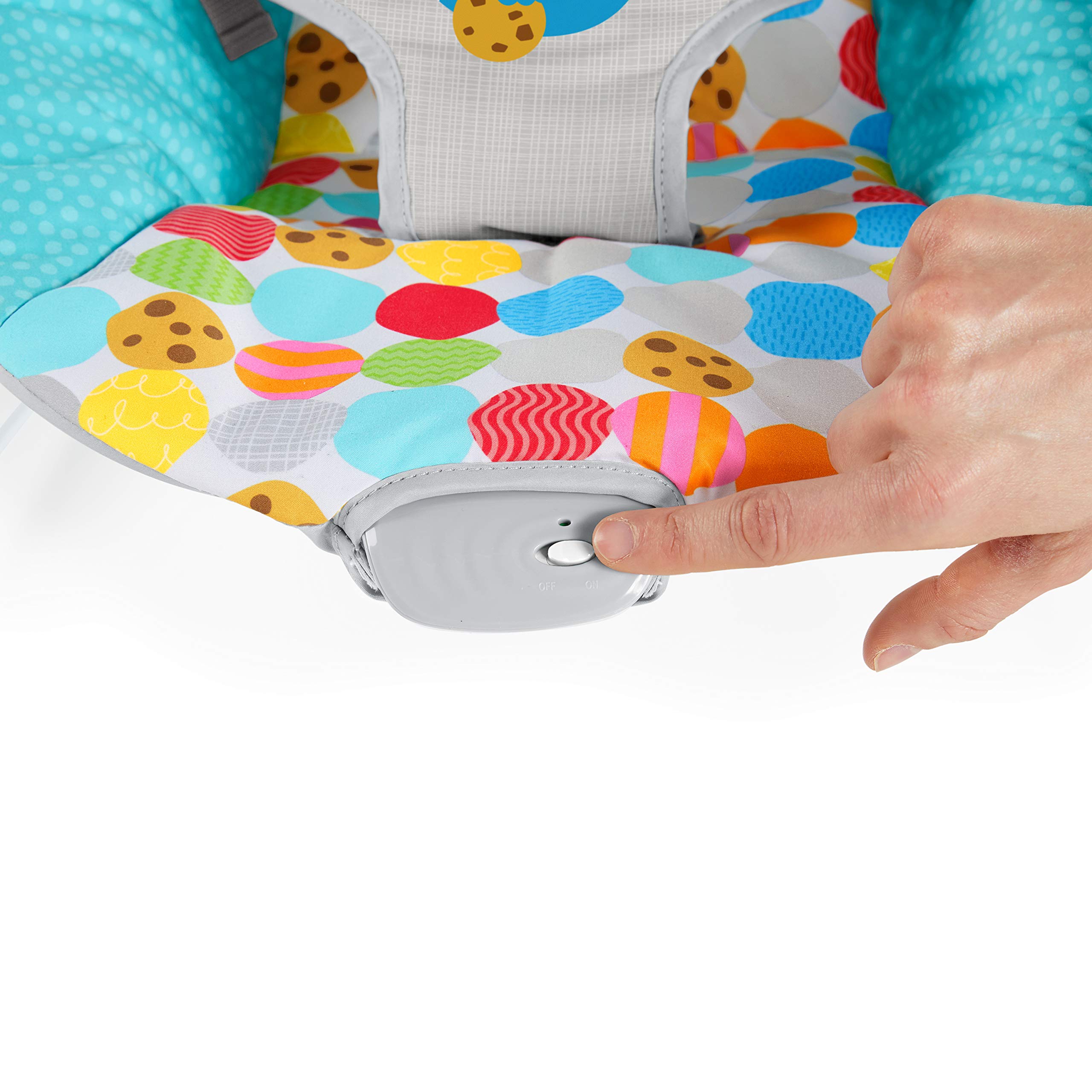 Bright Starts Sesame Street I Spot Elmo! 3-Point Harness Vibrating Baby Bouncer with Toy bar (Pack of 2)