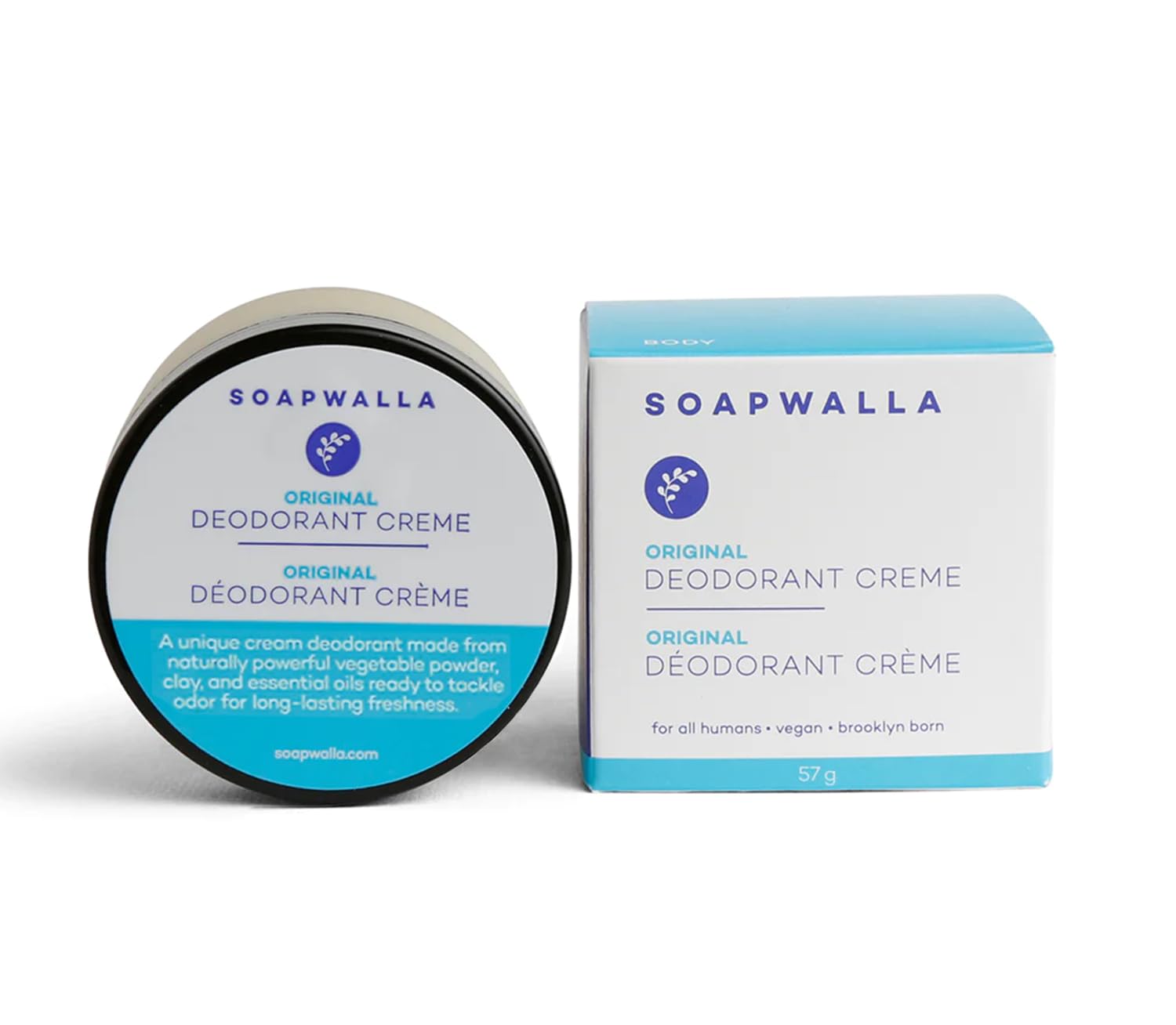 Soapwalla - Natural Aluminum-Free Deodorant Cream (Original) | Vegan, Cruelty-Free, Clean Skincare (Full Size, 2 oz | 57 g)