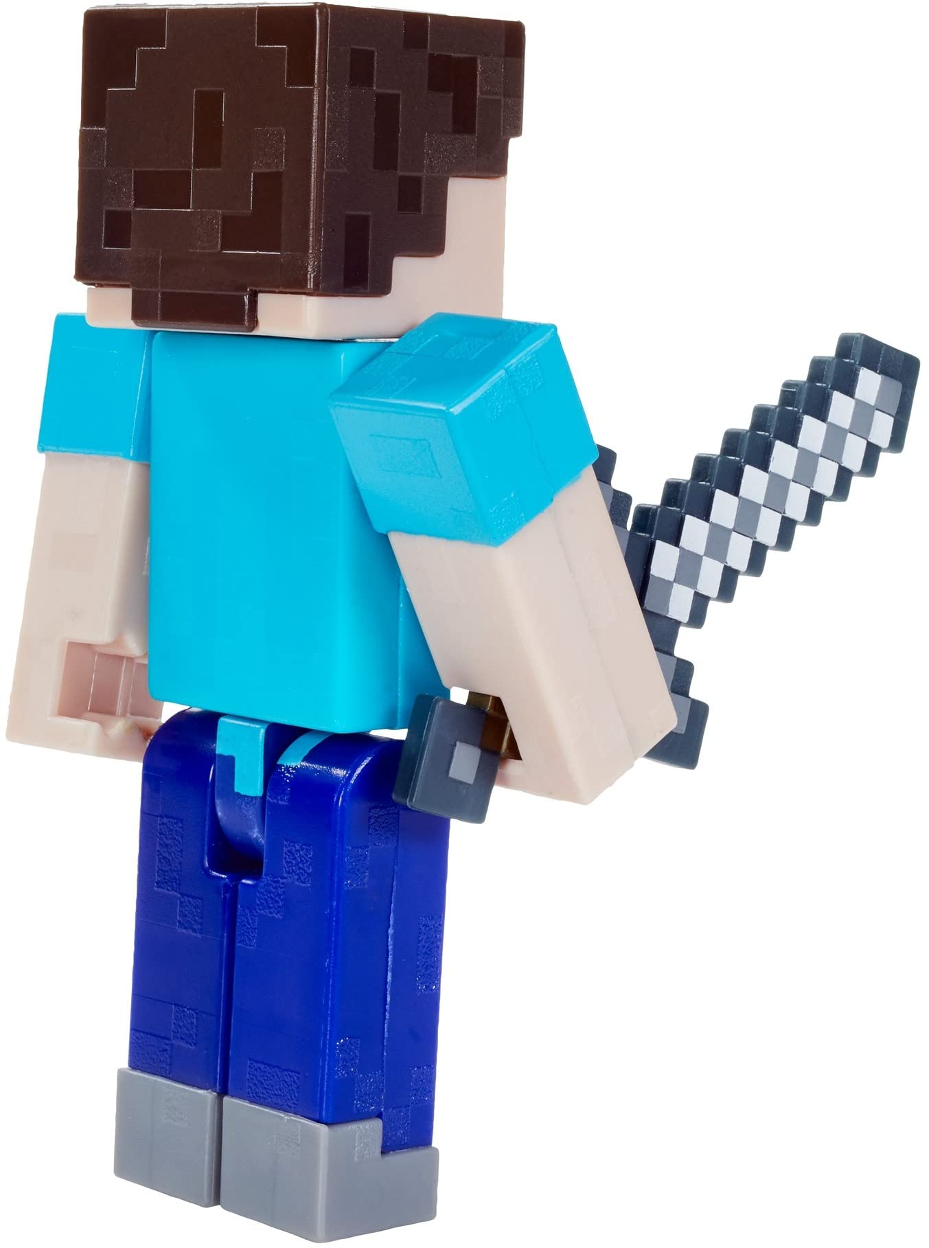 Mattel Minecraft Craft-A-Block Biome Builds Steve Figure, Authentic Pixelated Video-Game Character, Action Toy to Create, Explore and Survive, Collectible Gift for Fans Age 6 Years and Older