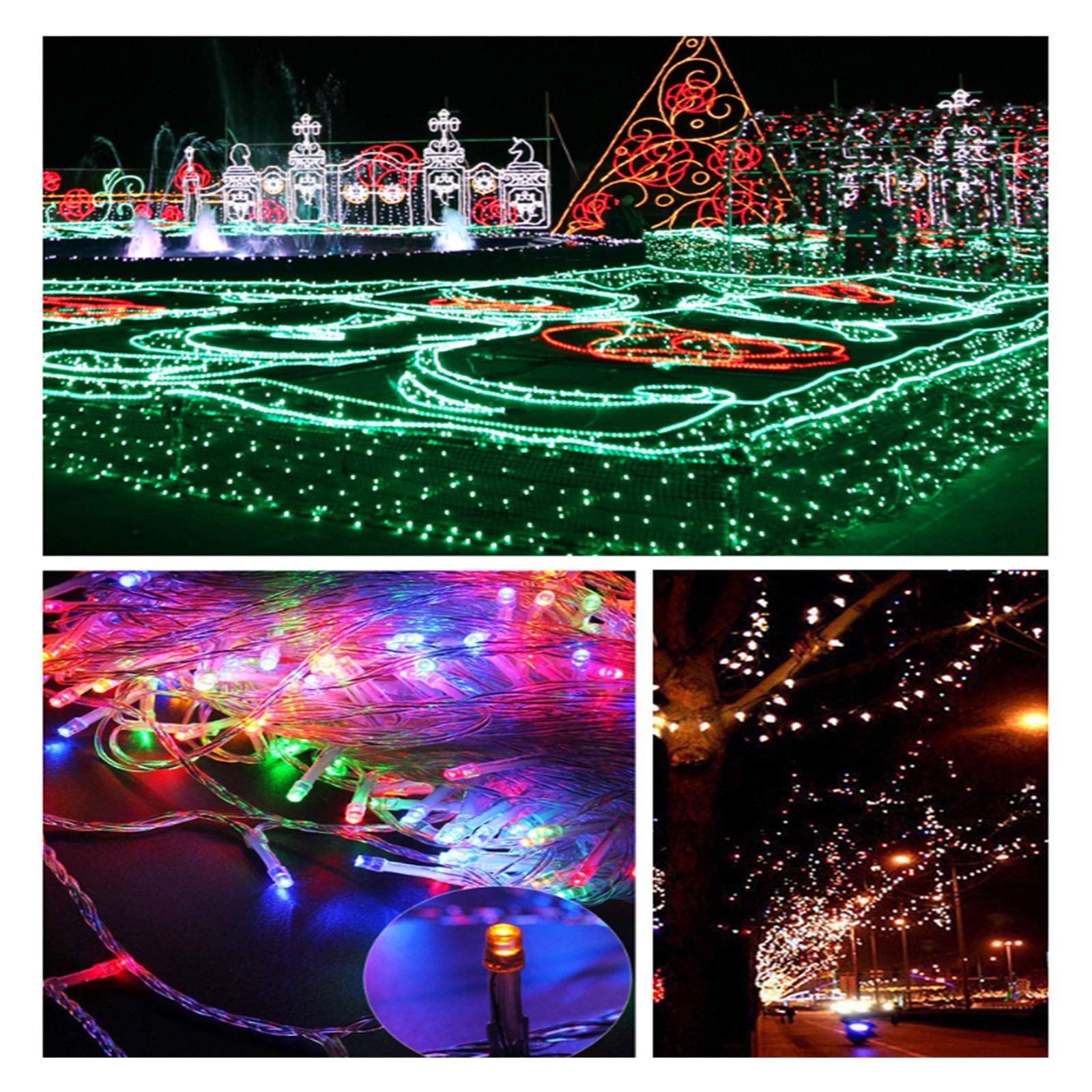 LIUPENGWEI Fairy Lights, Rope Lights 10M 100LED Waterproof String Lights Long LED Outdoor Garden Lights Christmas Lights Lighting 8 Operation Modes For Patio Party Wedding Yard Trees Home garden Ghost