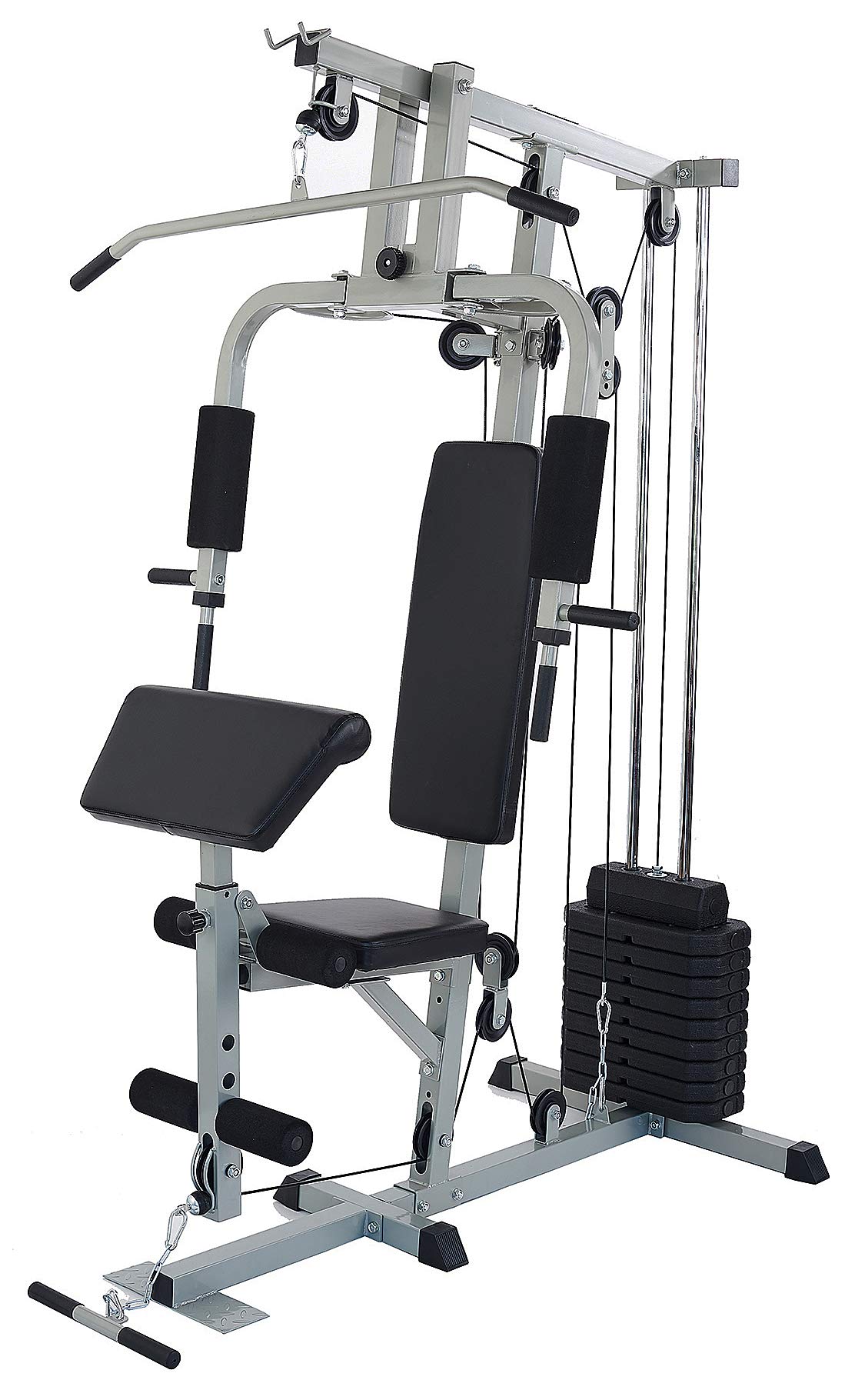 BalanceFrom RS 80 Home Gym System Workout Station with 330LB of Resistance, 125LB Weight Stack