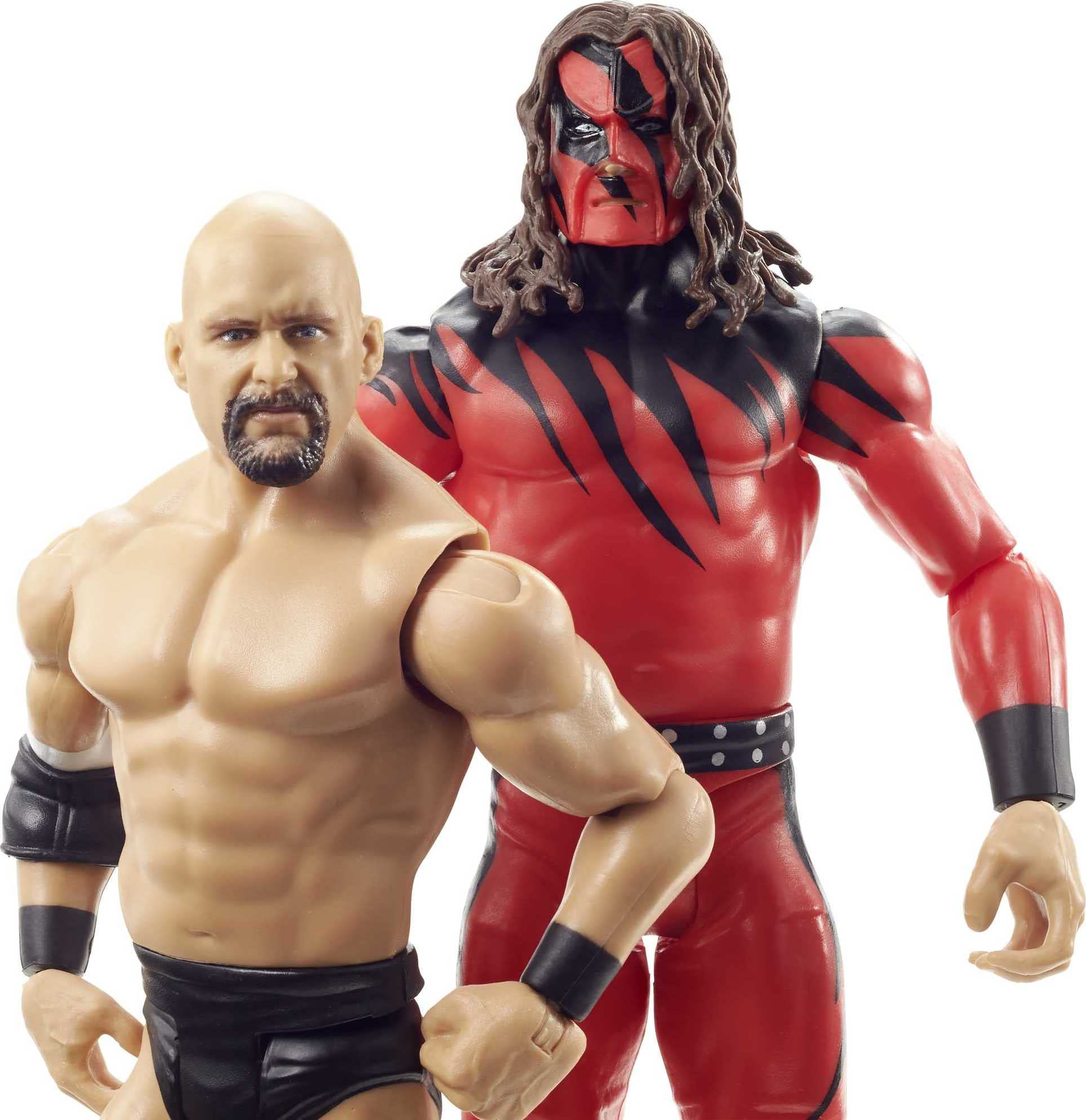 Mattel WWE “Stone Cold” Steve Austin vs Kane Championship Showdown 2-Pack 6-inch Action Figures Monday Night RAW Battle Pack for Ages 6 Years Old & Up