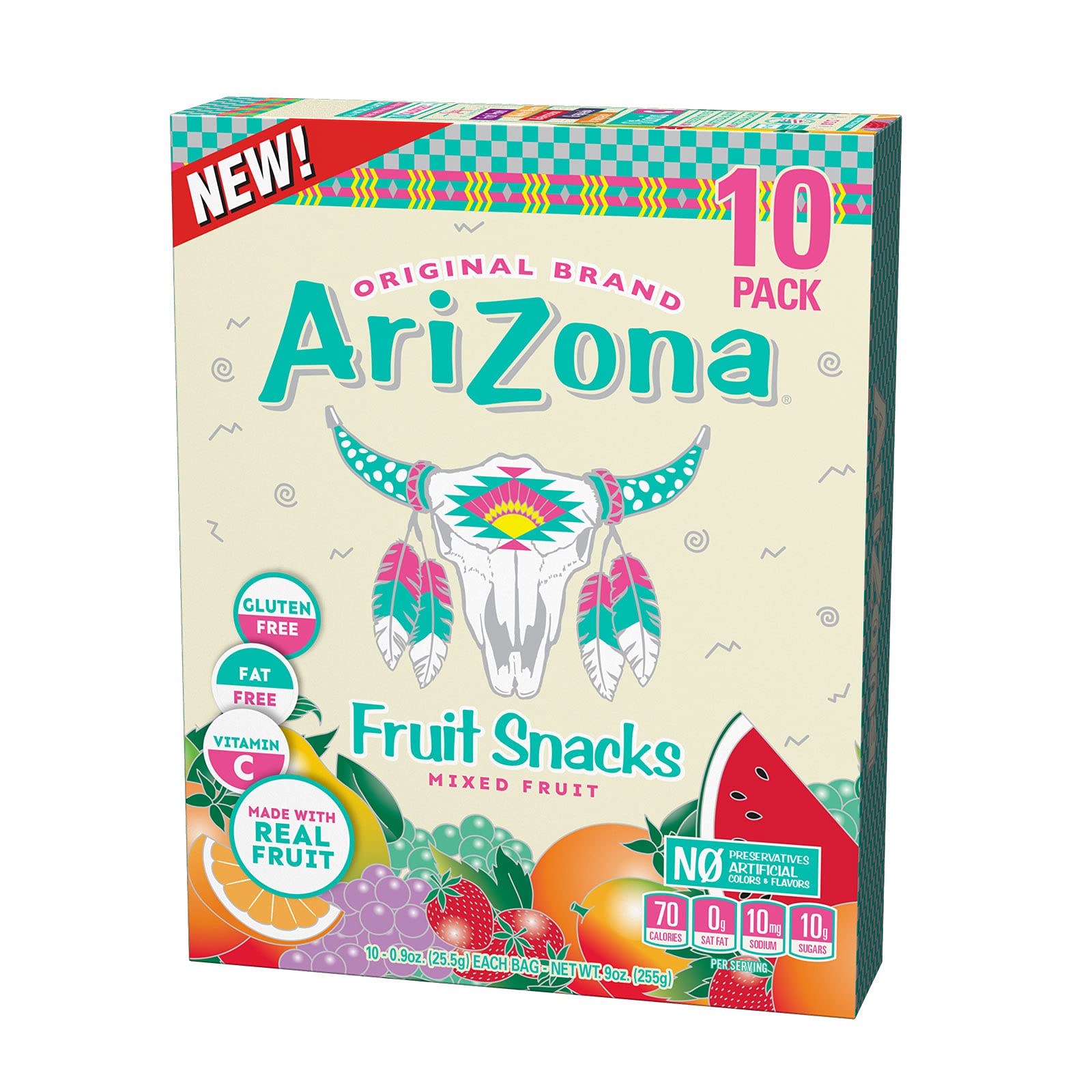 AriZona Gluten-Free Mixed Fruit Snacks, ( 2 pack ) ( made with real fruit )