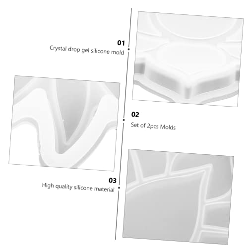 EXCEART 4 Pcs Crystal Epoxy Mold Cup Holder Tray Jewlery Tray Jewelry Tools Resin Jewelry Tray Resin Flower Tray Epoxy Coaster Cup Mat Mold Silicone Mold DIY Silicone Mold Storage Casting
