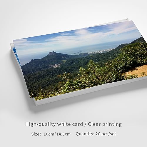 Dear Mapper Brazil Natural Landscape Postcards Pack 20pc/Set Postcards From Around The World Greeting Cards for Business World Travel Postcard for Mailing Decor Gift