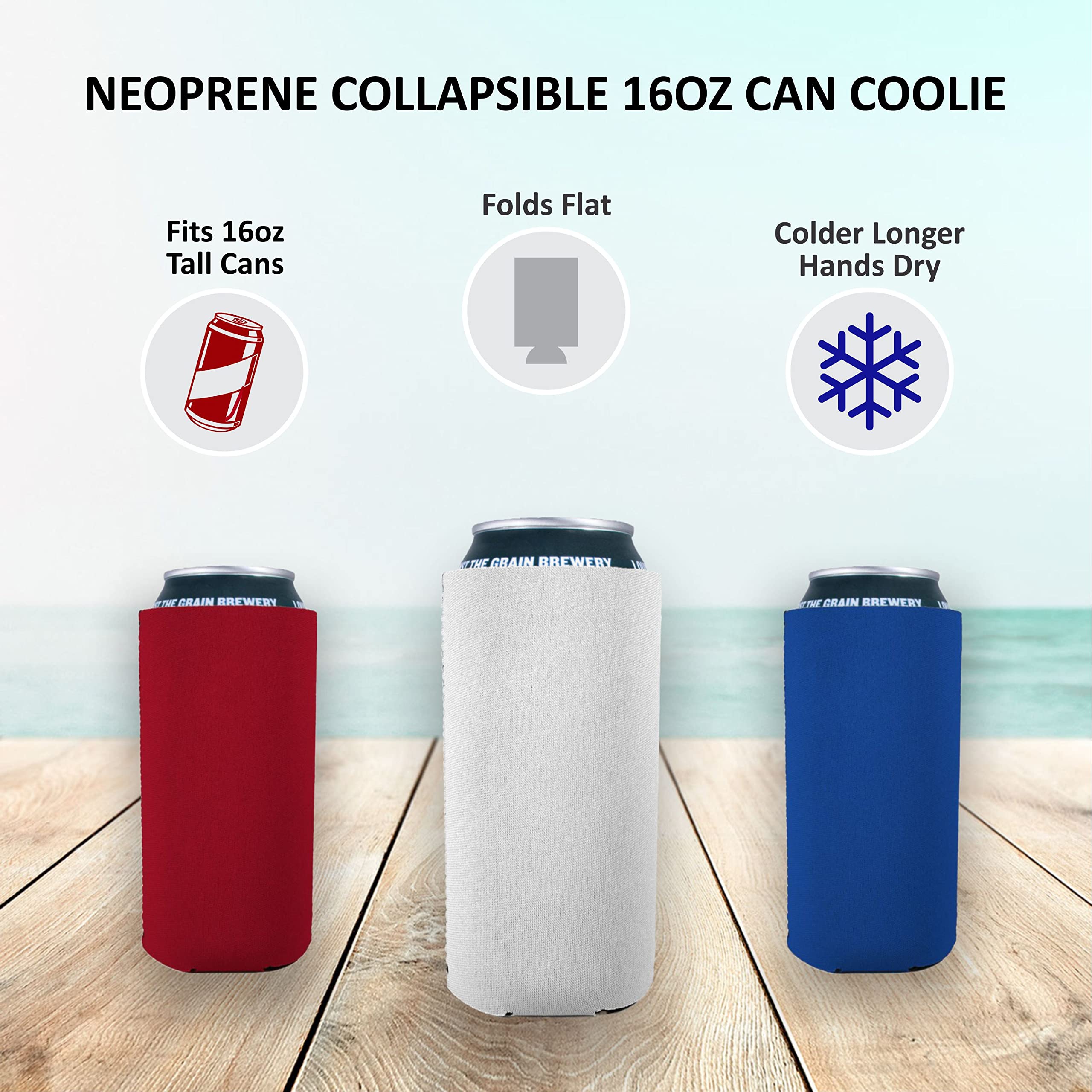 Blank Neoprene 16 oz. Can Coolie (1, Black)